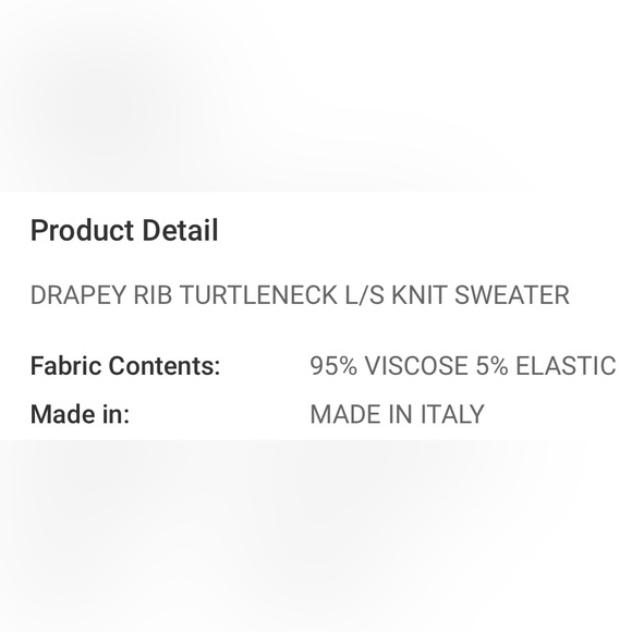 Venti6 | Sweaters | Venti 6 Blue Viscose Drapery Ribbed Turtleneck Long ...